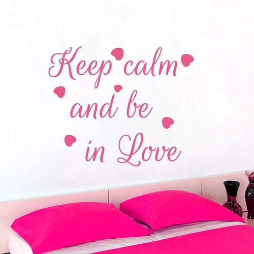 Tetap Tenang Cinta Wall Sticker Dekorasi Rumah Kamar Tidur Manis ...