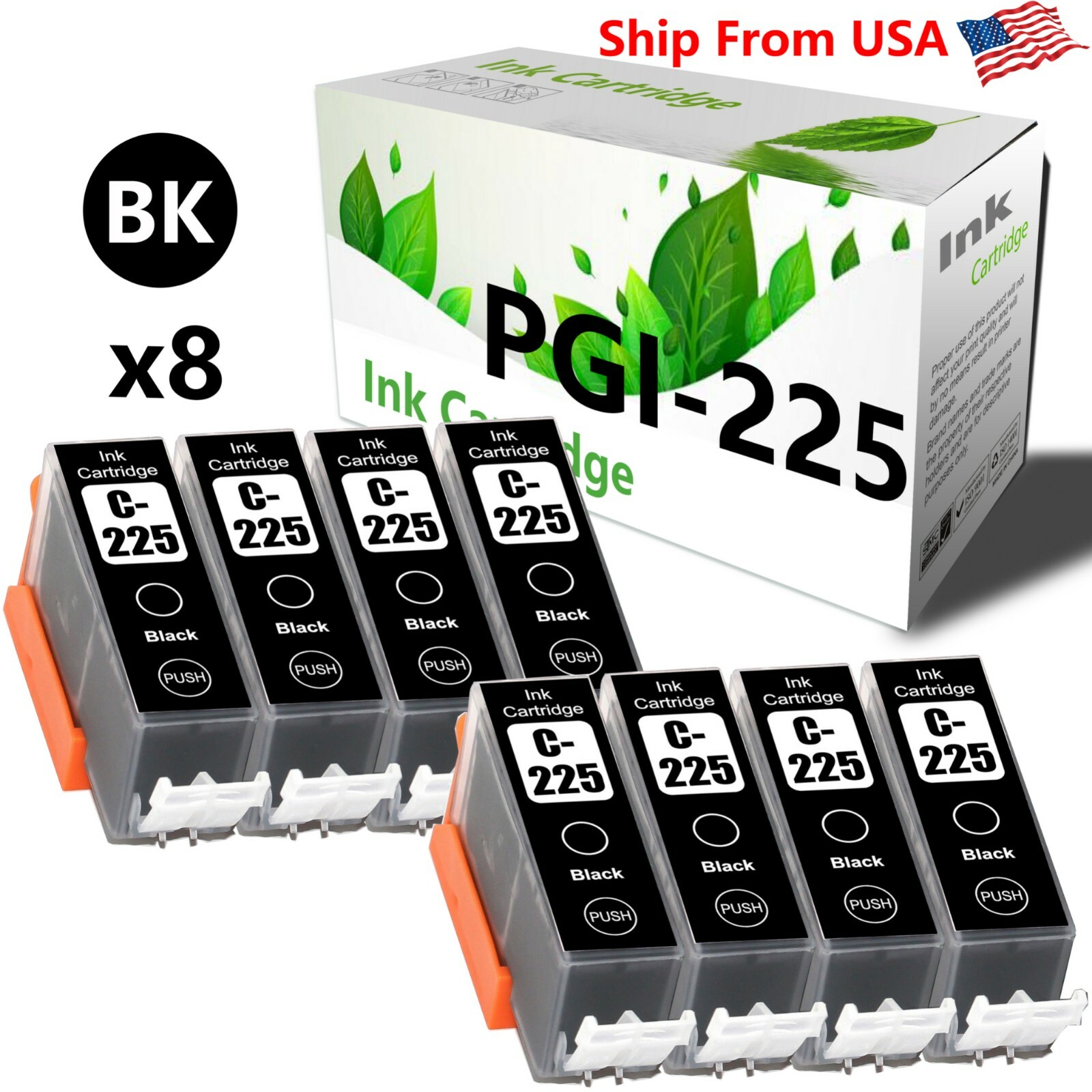 8PK PGI225 PGI-225 Ink Cartridge for PIXMA MG5120 MG6220 Printer | eBay