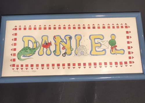 Daniel Personalized Art Children Kids Name Door Wall Sign Plaque Board ...