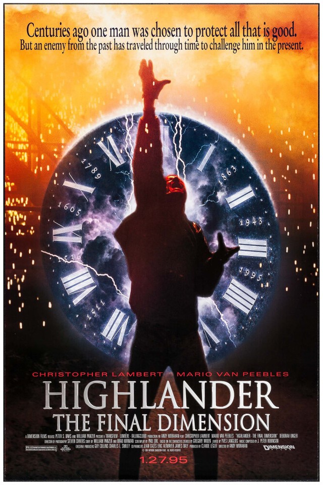 Highlander The Final Dimension Repro Movie Poster 36"x24" /#335 | eBay
