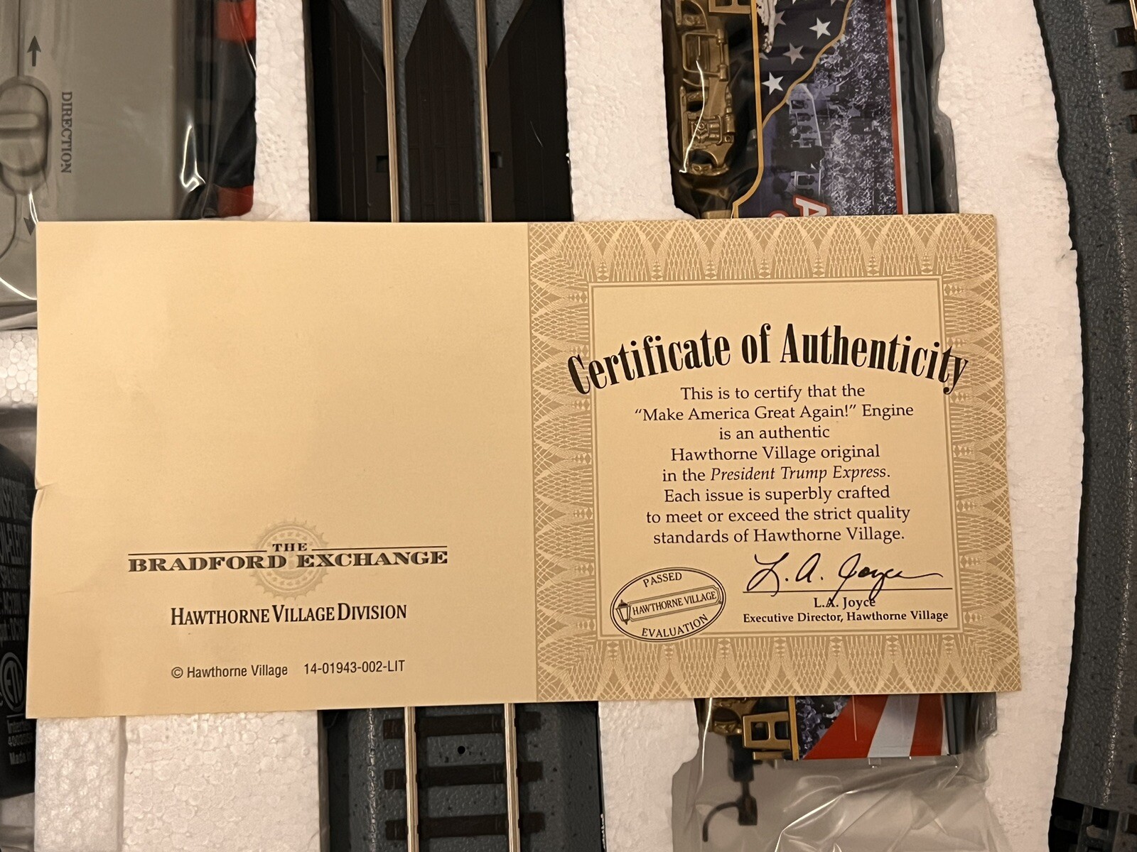 TRUMP EXPRESS HAWTHORNE VILLAGE BRADFORD EXCHANGE TRAIN SUPER TRACK ...