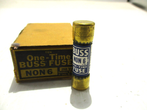 NEW BOX OF 10 BUSSMANN NON 6 6A/AMP FUSE | eBay