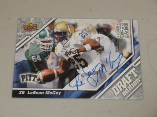 2009 NFL Draft Edition Auto #76 LeSean McCoy RC Autograph On Card | eBay