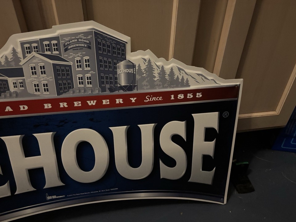 Icehouse Beer Tin Metal Sign Tacker Bar Man Cave Brewing Advertising ...