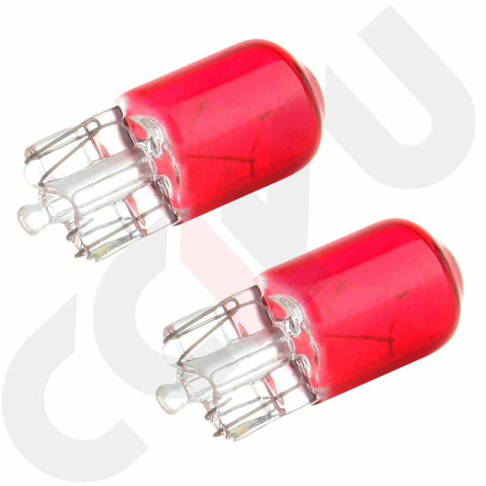 100Pcs Red Instrument Panel Odometer Dash Lights Halogen Bulbs T10 W5W ...
