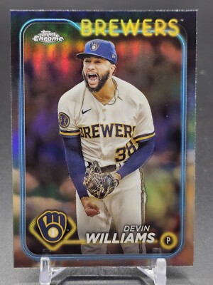 Devin Williams 2024 Topps Chrome Refractor Milwaukee Brewers | eBay