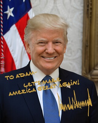 Personalized President Donald J. Trump Autographed 11x14 Photo w ...