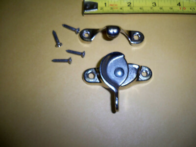 NEW SASH WINDOW FITCH FASTENER SILVER ZINC TURN LATCH CATCH LOCK ...