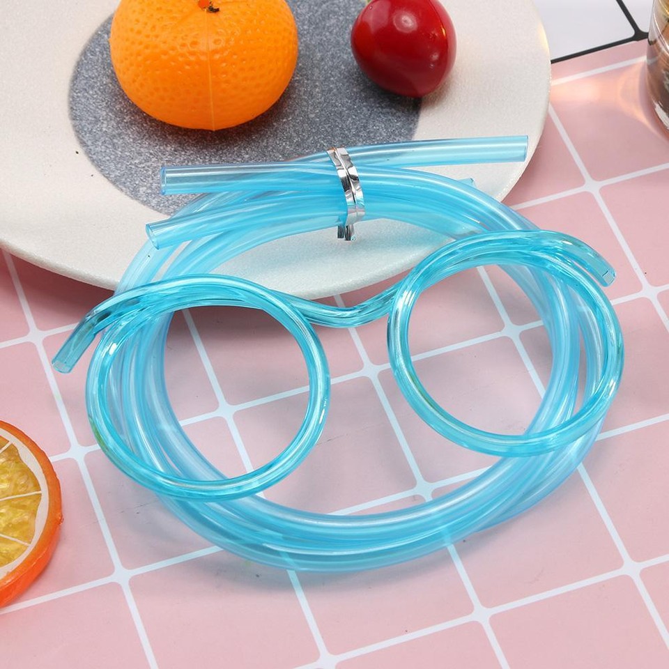 Fun Loop Drinking Straw Eye Glasses Novelty Eyeglasses Straw for Kids ...