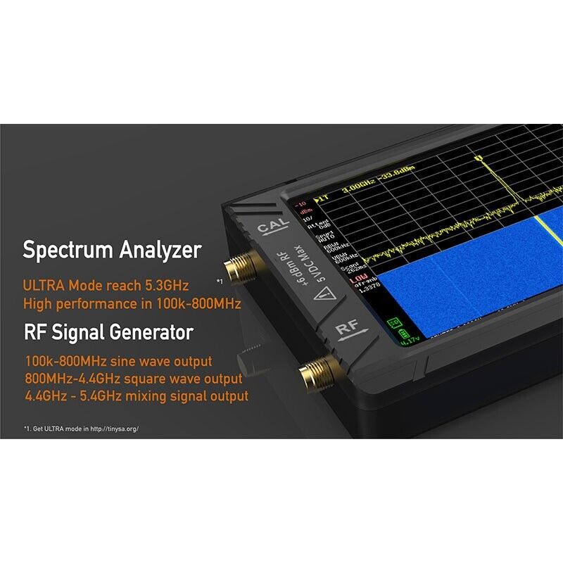 Ultra 100k 5 3ghz Rf Signal Generator Handheld Tiny Spectrum Analyzer