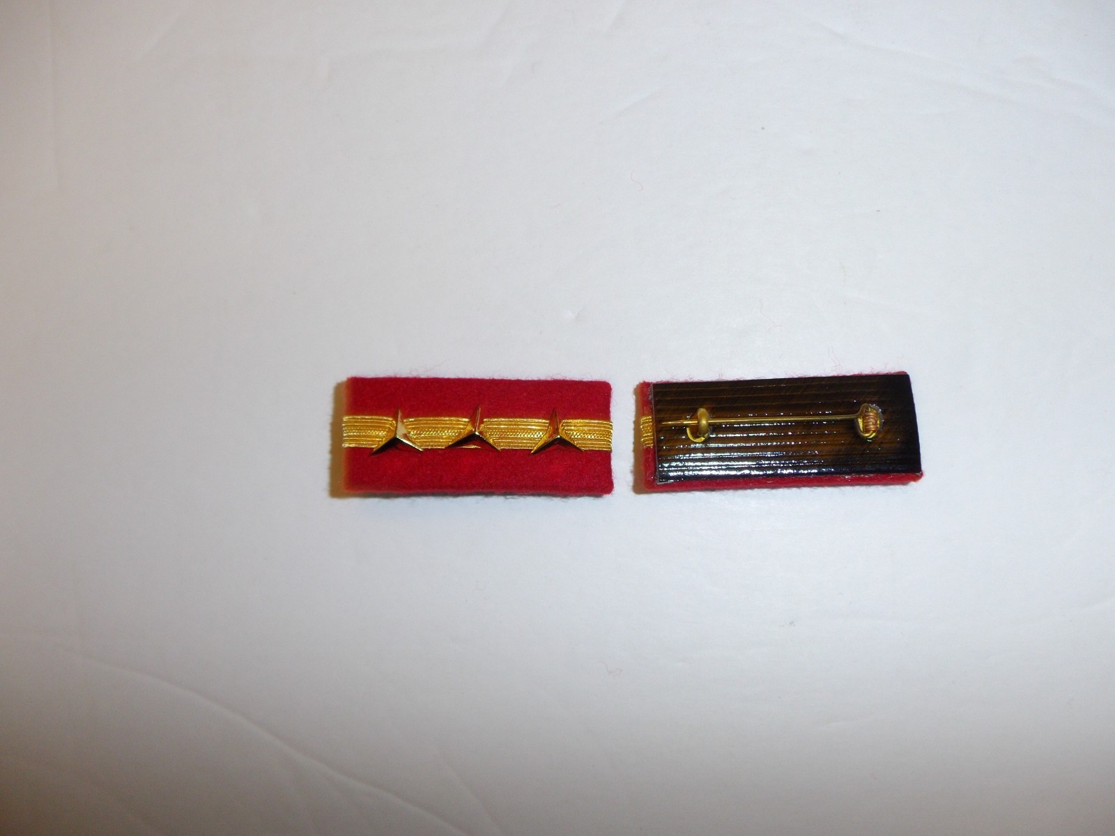 b8007 WW2 Chinese National Collar Rank Insignia Pair Master Sergeant ...