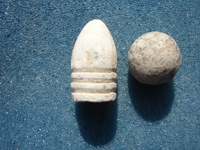 Civil War Confederate & Union Bullets Minnie Ball and Round Shot ...