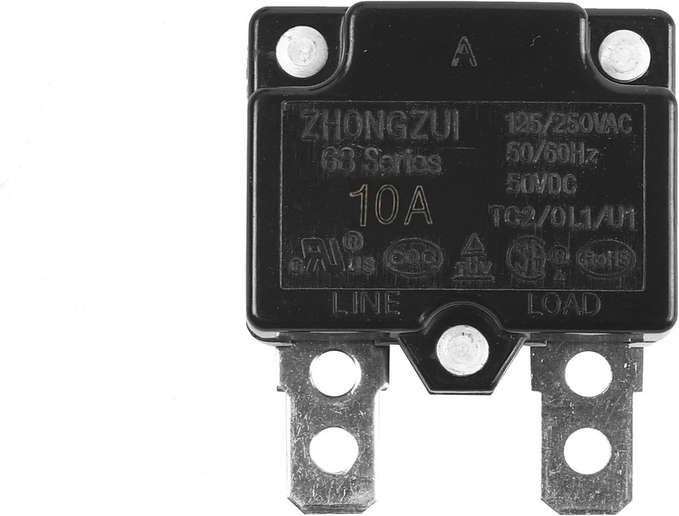 10A Circuit Breaker Auto Reset Overload Protector Fuse for Children ...