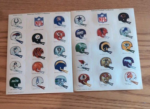 Vintage Hallmark NFL & AFL Helmet Stickers From The Early 80’s New | eBay