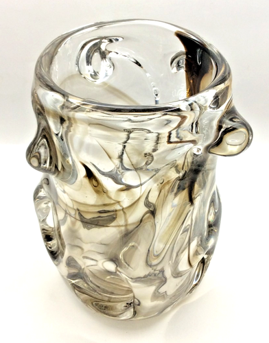 Whitefriars vase - streaky brown knobbly design 20cm high | eBay