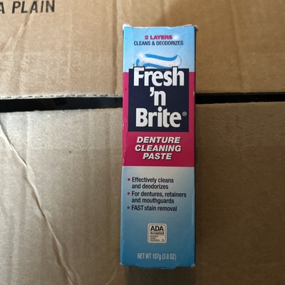 1 Tube Fresh N Brite Denture Cleaning Paste 3.8oz • Exp 11/2025 • Easy ...