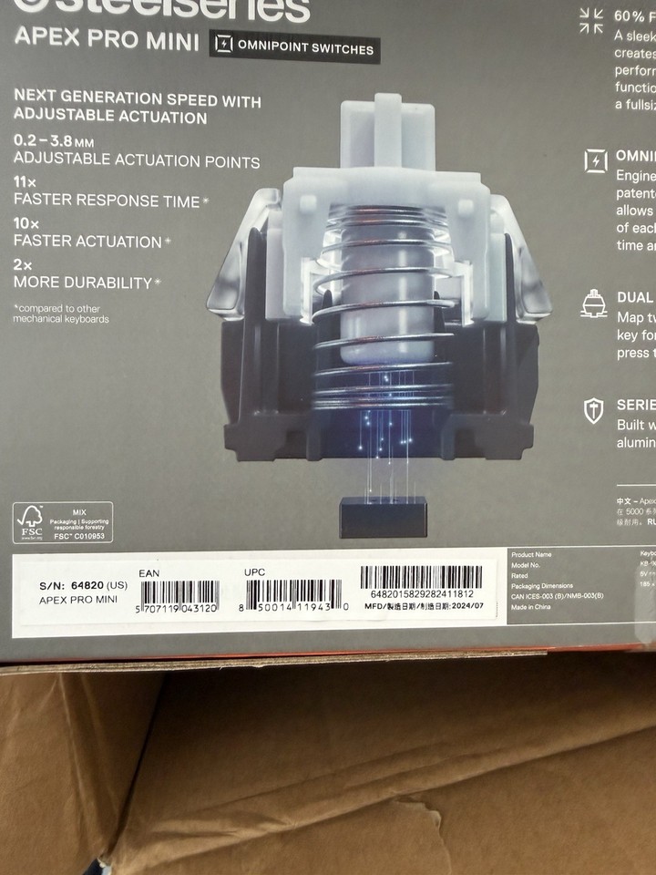SteelSeries Apex Pro Mini Omnipoint Switches ( Brand New ) | eBay