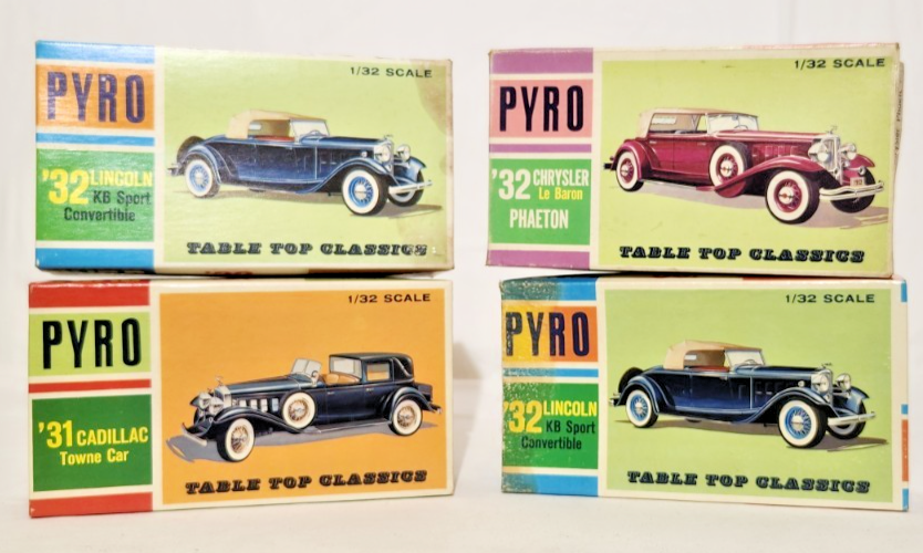 Lot of 4 Pyro Model Car Kits | Kit #C342-125, #C413-125, #C346-79, # ...