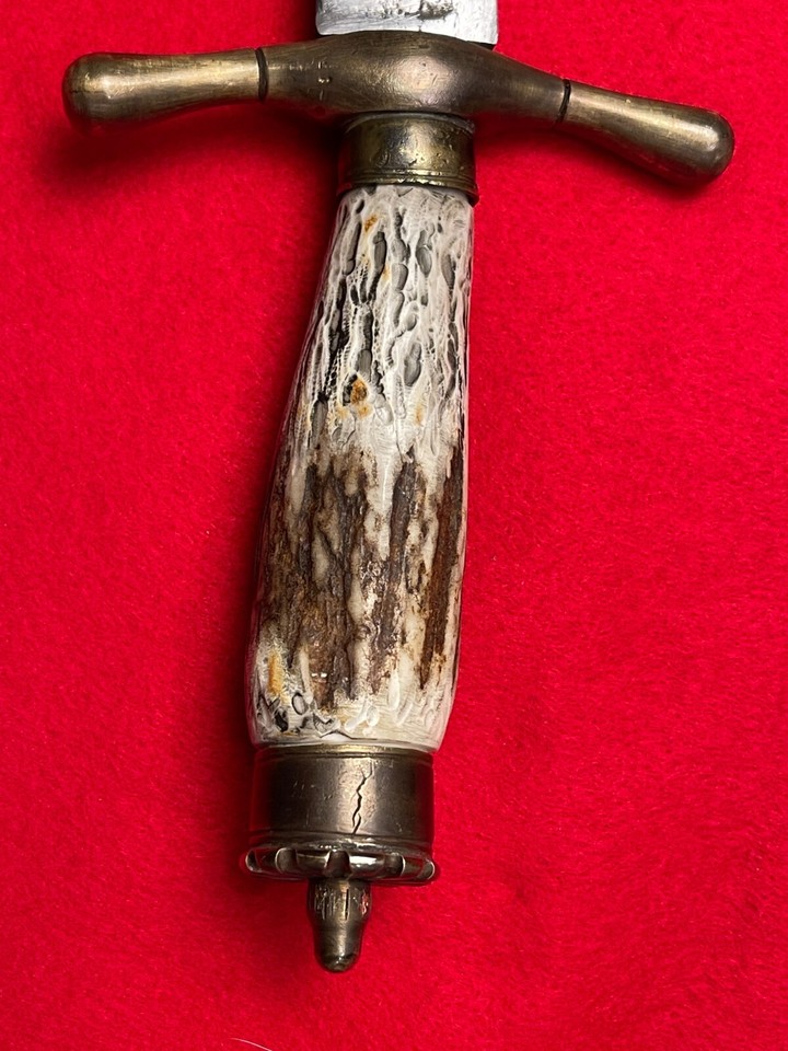 German or Austrian Antique 19 Century Short Hunting Sword Dagger | eBay