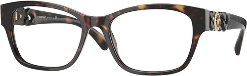 Versace Eyeglasses VE3306 108 52mm Havana / Demo Lens | eBay
