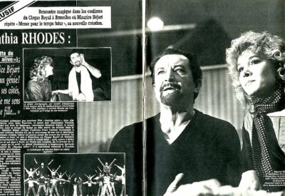 Coupure de presse Clipping 1983 Cynthia Rhodes & Maurice Béjart (2 ...