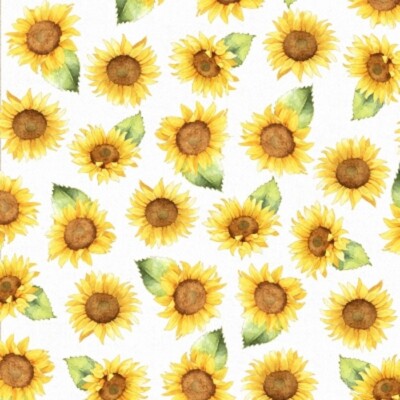 P&B Textiles Sunflower Field by Sandy L. Clough SFIE4789 Y Yellow ...