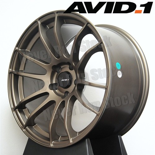 AVID.1 AV-20 18x9.5 5x100 +38 MATTE BRONZE 12 SPOKES SPORT 4 WHEELS SET ...