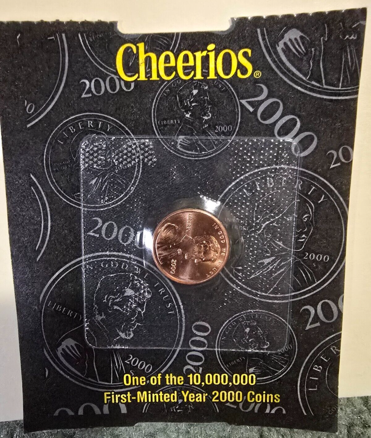 Cheerios 2000 Lincoln Penny Cent Coin Uncirculated COA Millennium ...