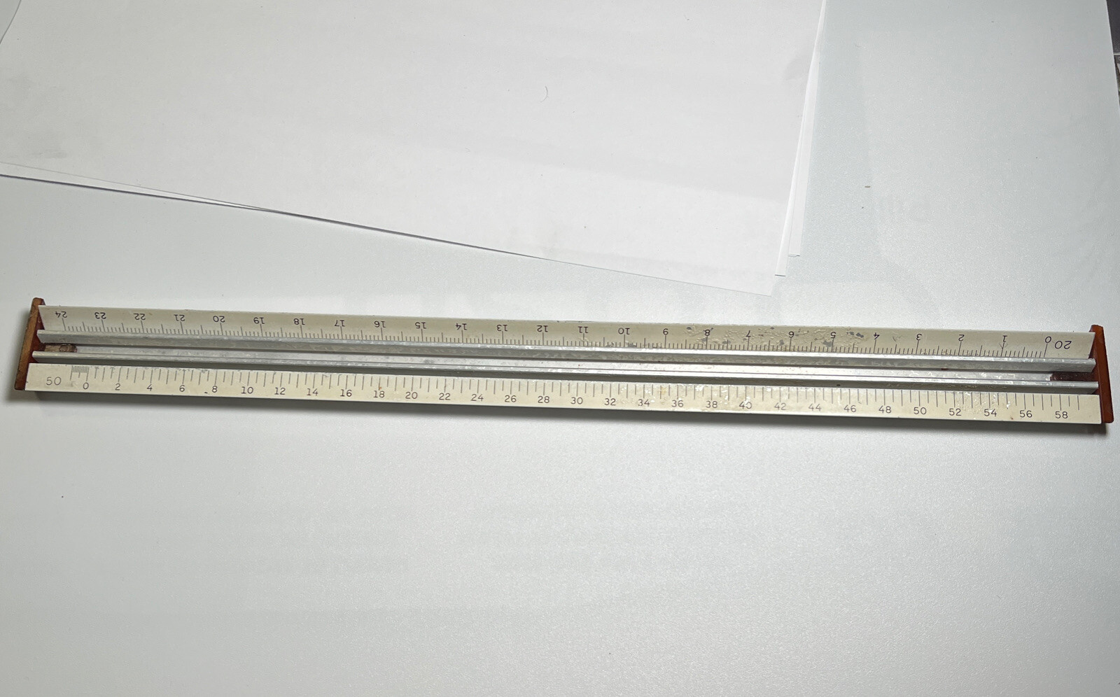 6 In 1 Drafting Rapid Rule Metal 10-30-50 Engineering Tool Mathematics ...