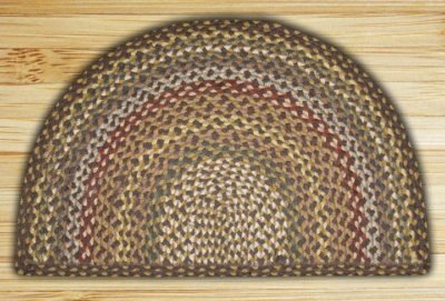 Braided Jute Slice Half Moon Area Rug. 2 Sizes. Earth Rugs. FIR/IVORY ...