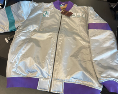Mitchell & Ness NBA ASW 2023 Retro 1993 Utah Satin Jacket Silver Size ...