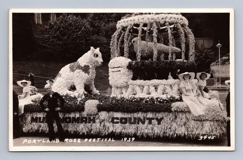 Multnomah County Parade Float RPPC Portland Rose Festival Photo ...