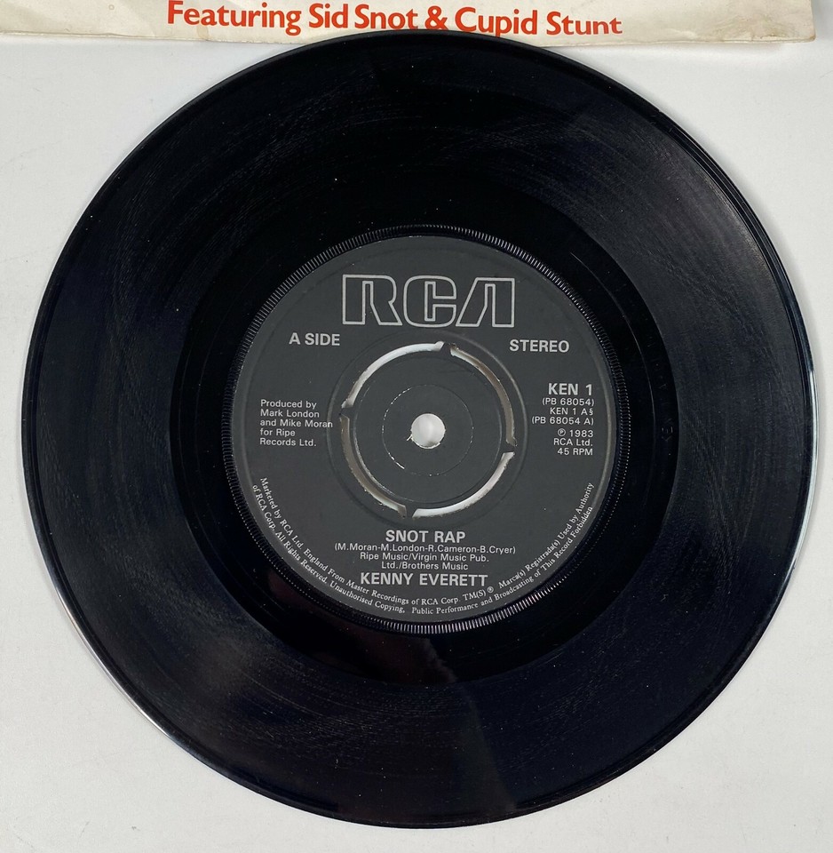 Kenny Everett - Snot Rap Vinyl 45 Single (UK 1983 RCA KEN 1) Excellent ...