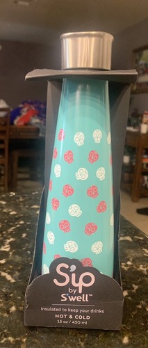 Sip by Swell Skulls Water Bottle 15 oz Stainless Steel Insulated Hot ...