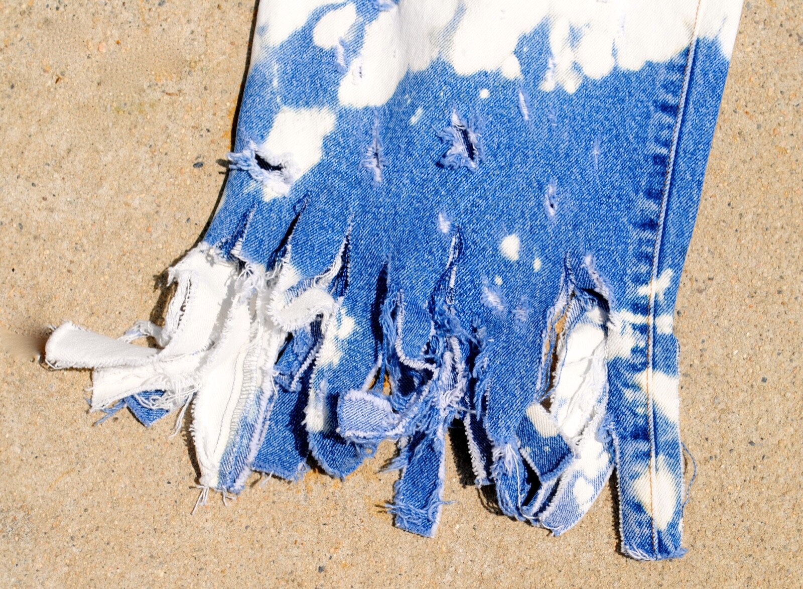 Jeans Mens Bullhead Upcycled Destroyed Custom Cut Bleached Size 29 | eBay