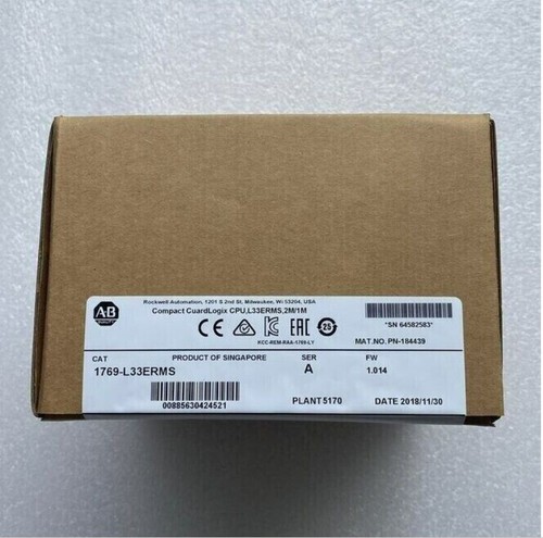 New Sealed AB 1769-L33ERMS / A Compact GuardLogix CPU 5370 Controller ...