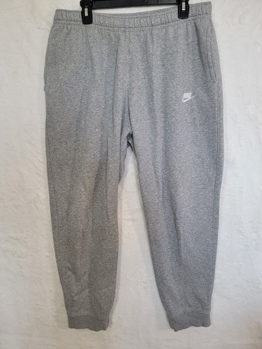 NICE Nike Jogger Sweatpants SIZE XL 36”x26” Mens Gray Swoosh Drawstring ...