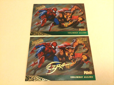 1995 Fleer Ultra Spider-Man Puma Base & Gold Foil Signature Series ...