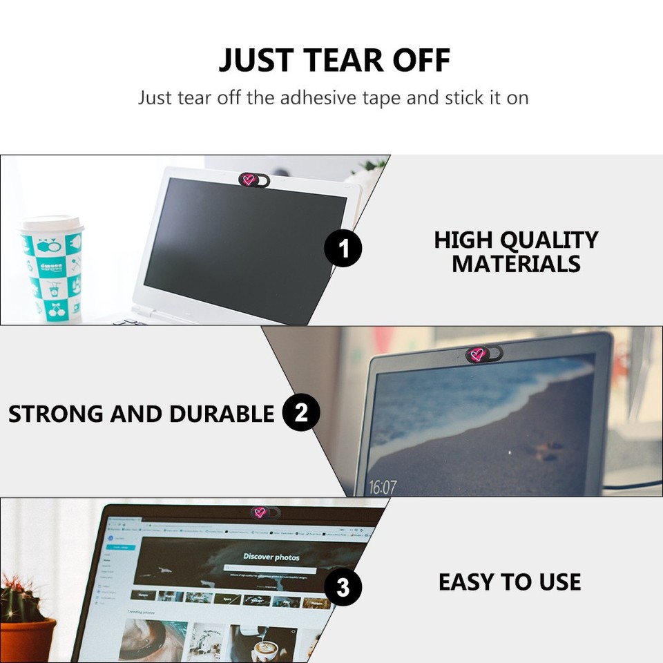 3 Pcs Webcam Cover Slide Computer Camera Privacy Slider Laptop Adhesive ...