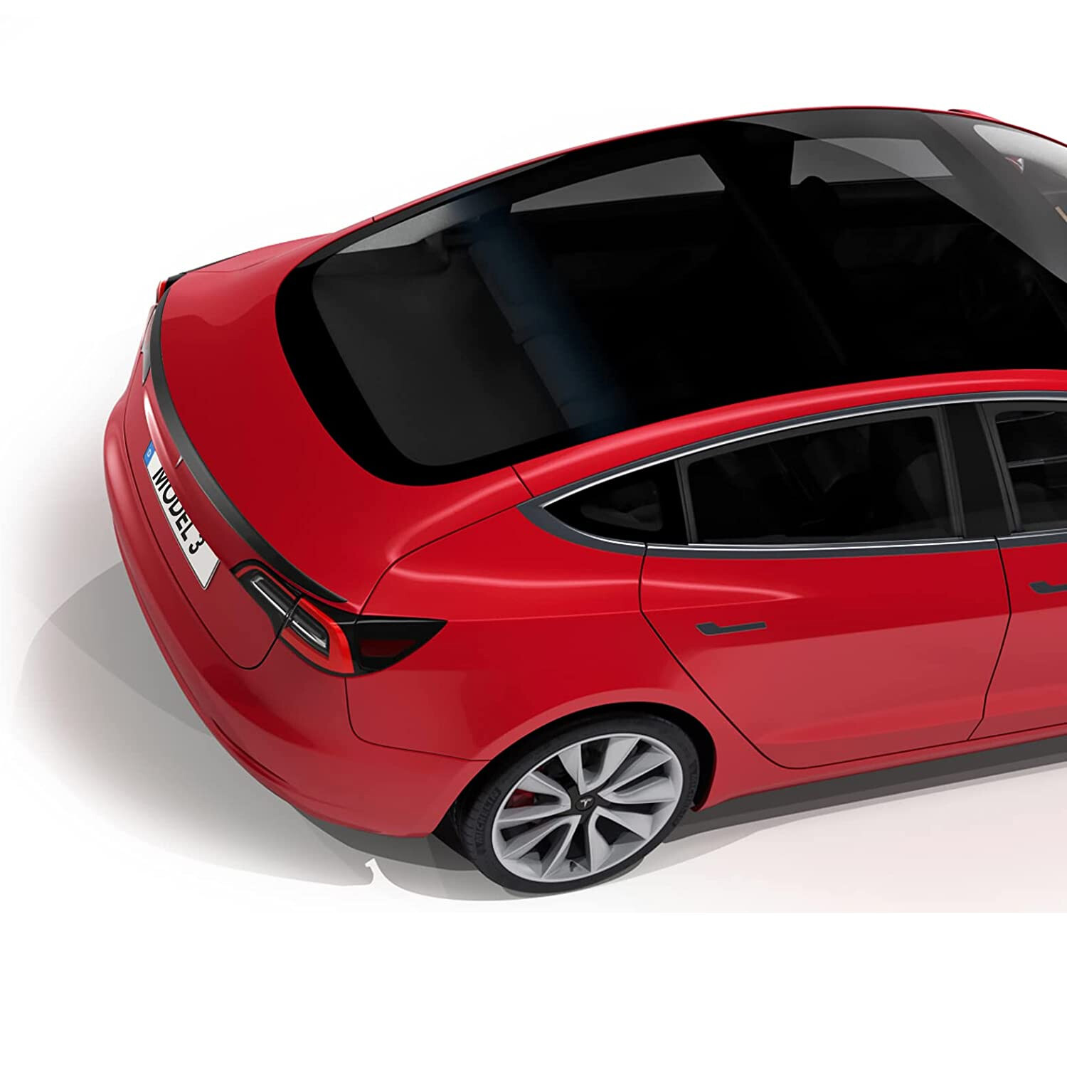 Tesla Model 3 Rear Spoiler Wings ABS Trunk Lip Tail Wing Matt Black ...