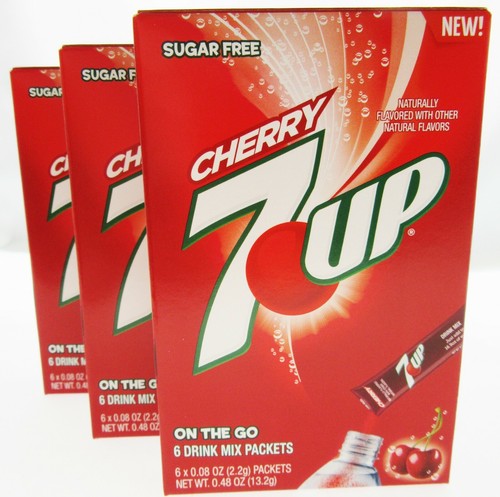 7up Cherry ~ Packets ~ Sugar Free ~ Drink Mix ~ Lot of 3 850003766744 ...