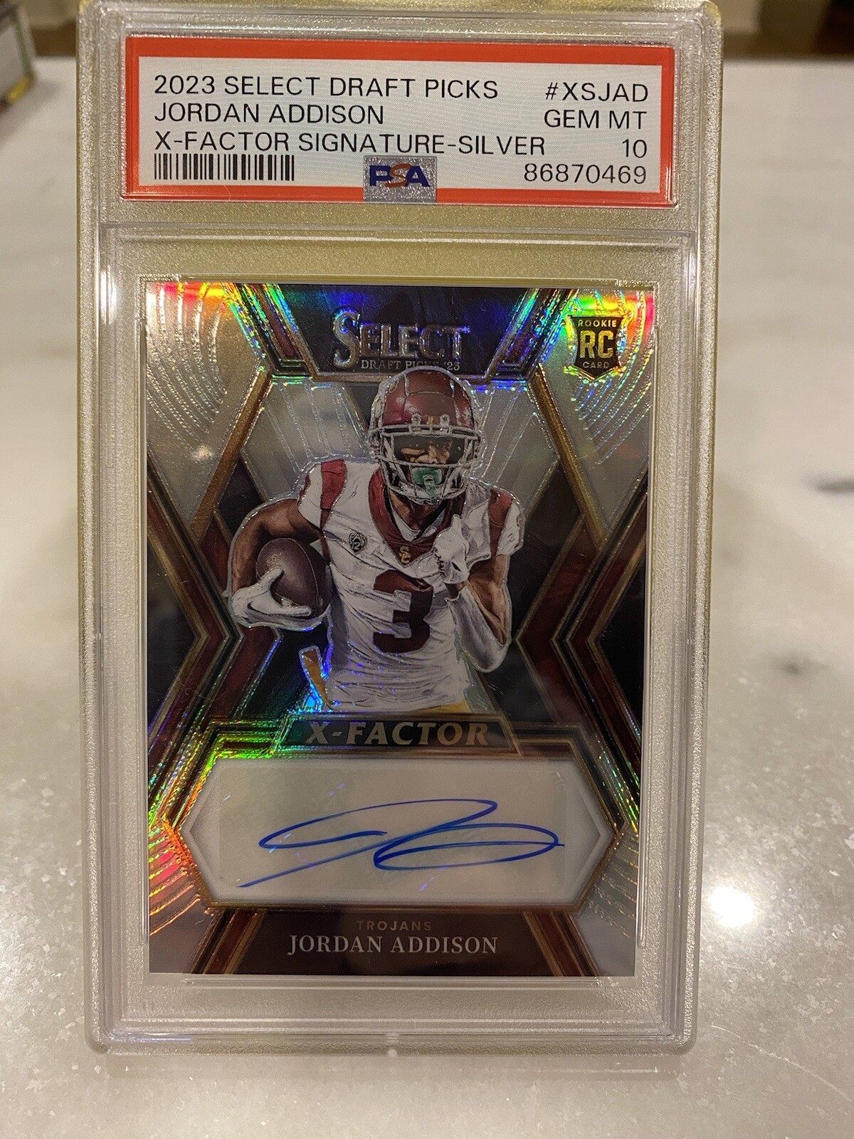 2023 Select Draft Picks Jordan Addison Auto X-Factor **PSA 10** | eBay