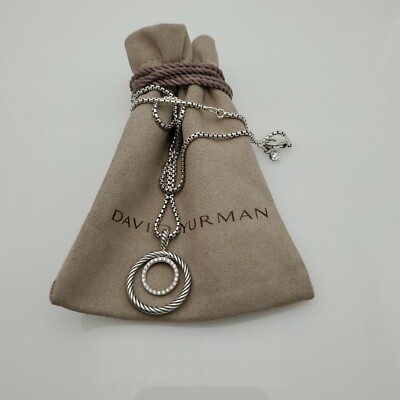 David Yurman Mobile Small Pave Pendant Necklace Diamonds Sterling | eBay