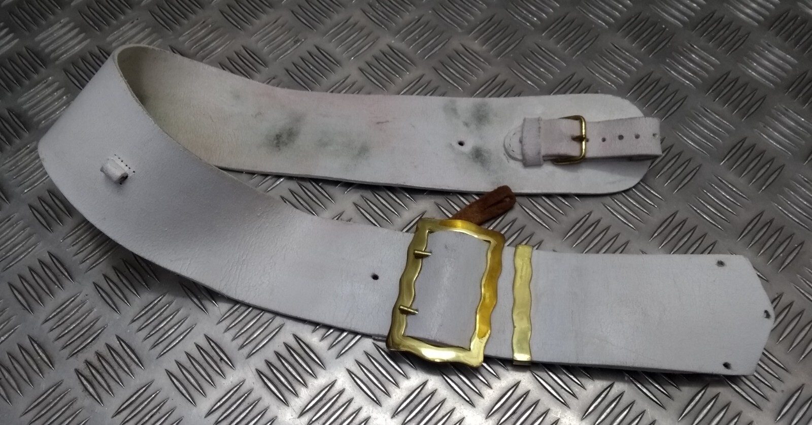 Buff Leather Strap Household Cavalry Cross Belt Including Brass Buckles ...