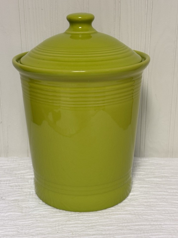 Fiesta Ware 3 Quart Large Lemongrass Canister Fiestaware Retired Shape ...