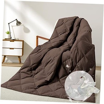 Natural Goose Down Throw Blanket Couch, Sofa Throw, 50*70 Chocolate | eBay