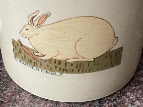 Warren Kimble American Folk Art Otagiri Rabbit Bunny Theme Coffee Cup ...