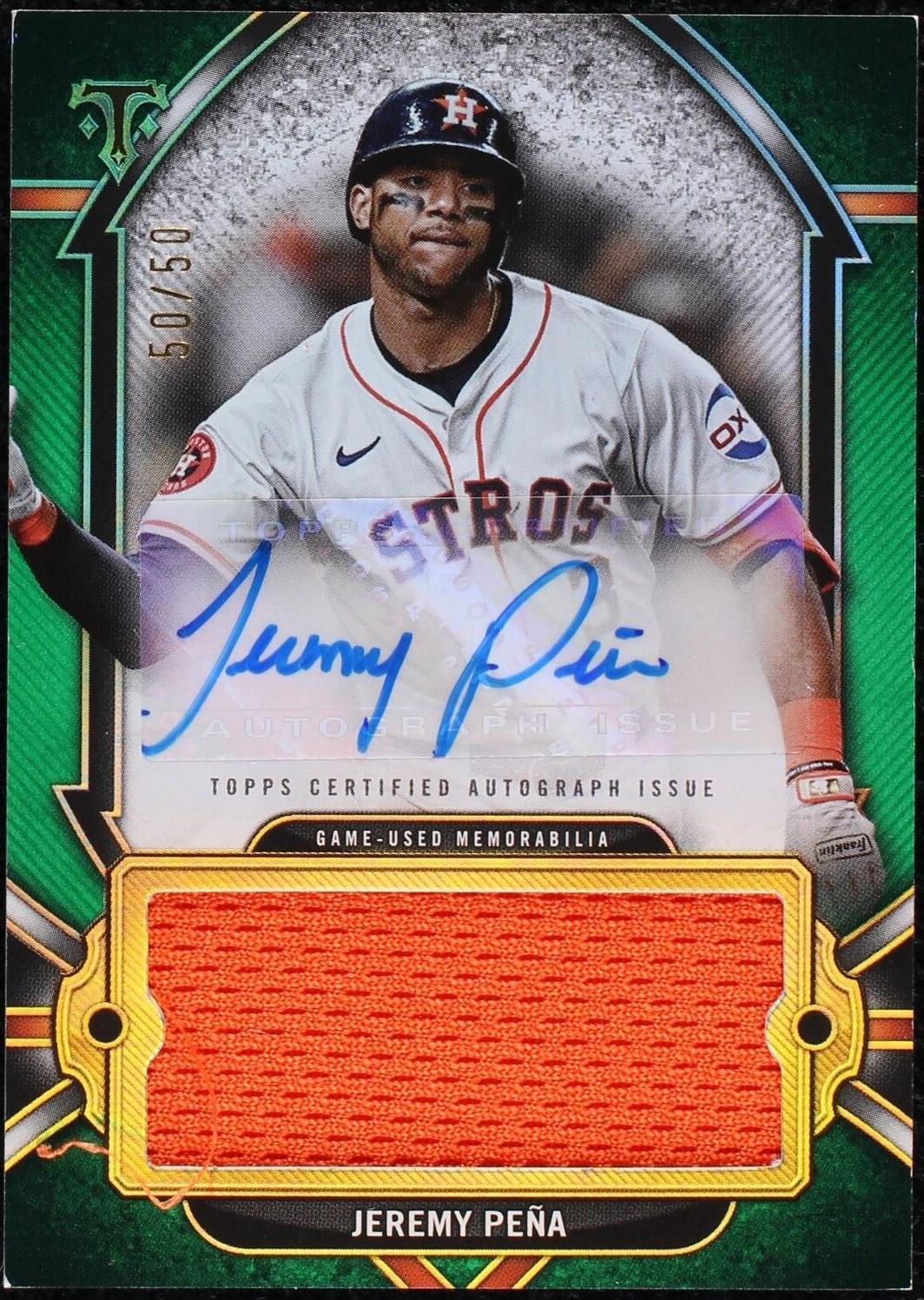 2024 Topps Triple Threads - Autograph Single Jumbo Relics Jeremy Pena # ...