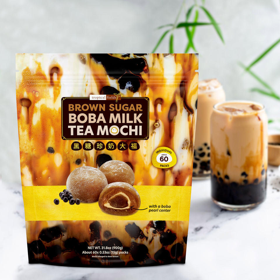 Tropical Fields Boba Milk Tea Mochi Brown Sugar 31.8 Oz 60 Count | eBay