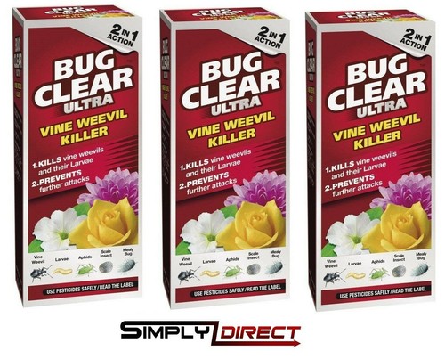 3 Bug Clear Ultra Vine Weevil Killer 2 in 1 Action Concentrate 480ml ...